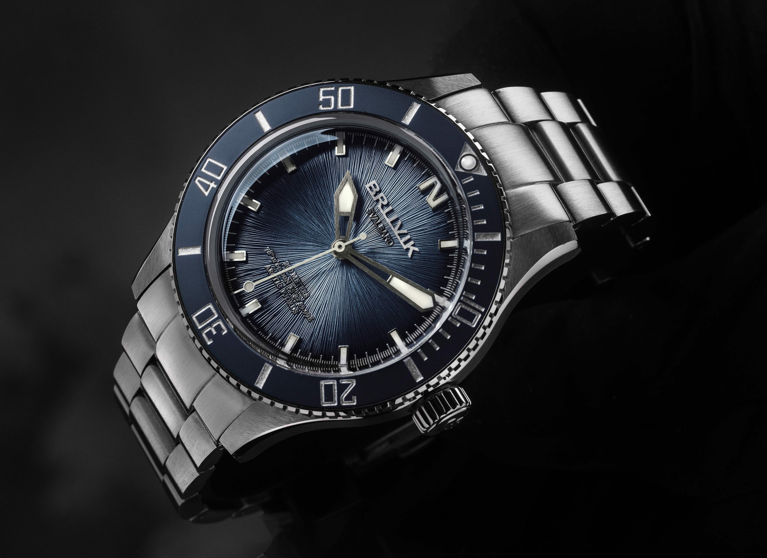 Bruvik Svalbard Arctic Fjords Blue Stream Dial 41mm | Urmaker Jermstad